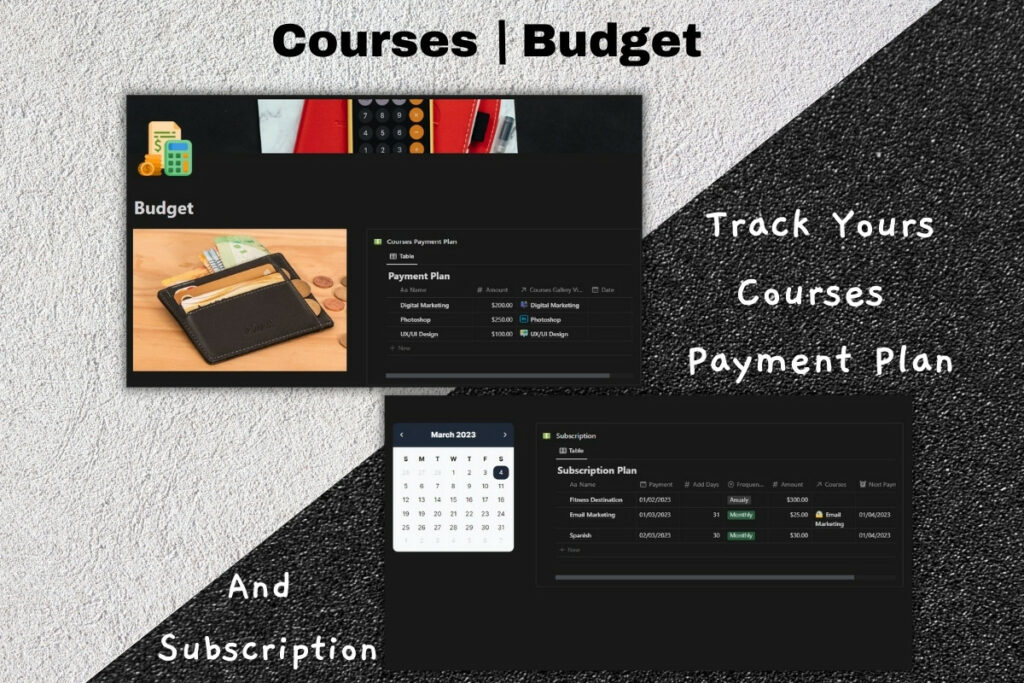 Notion Template Online Course Tracker - MasterBundles