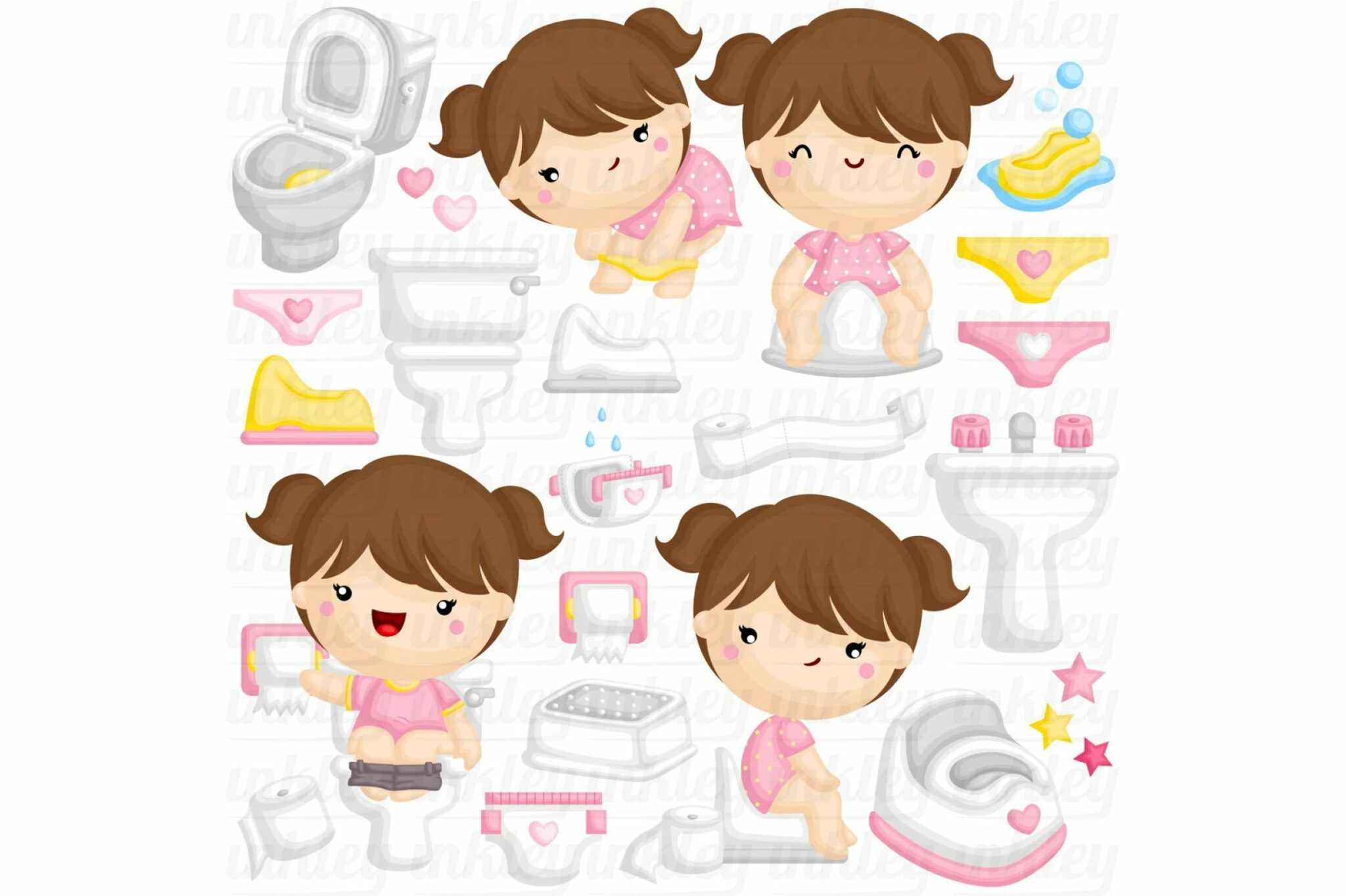 Kids Potty Training Clipart – MasterBundles