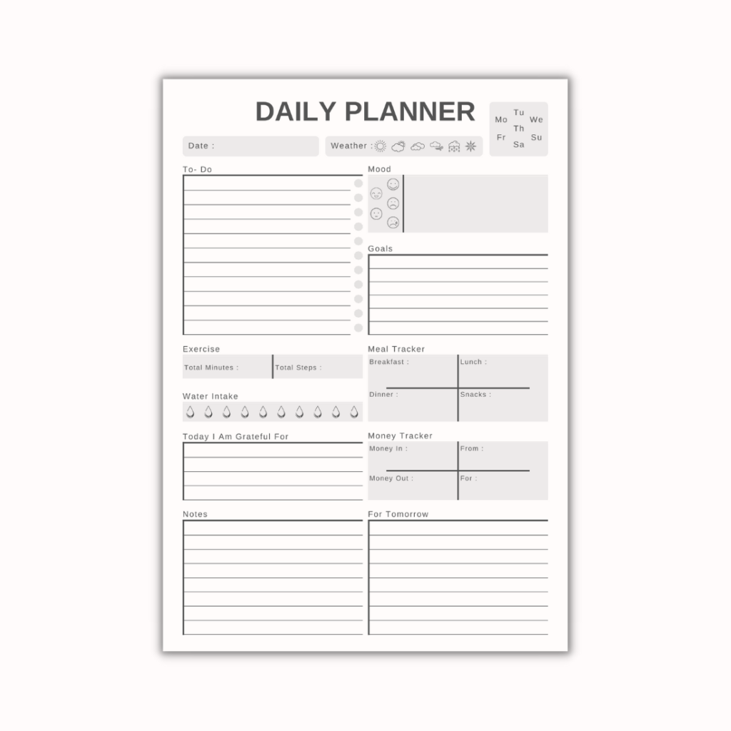 4 Minimalist Dated Personal Daily Planners - MasterBundles