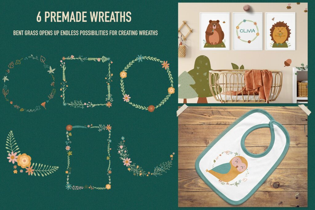 Cute Woodland Animals and Plants – MasterBundles