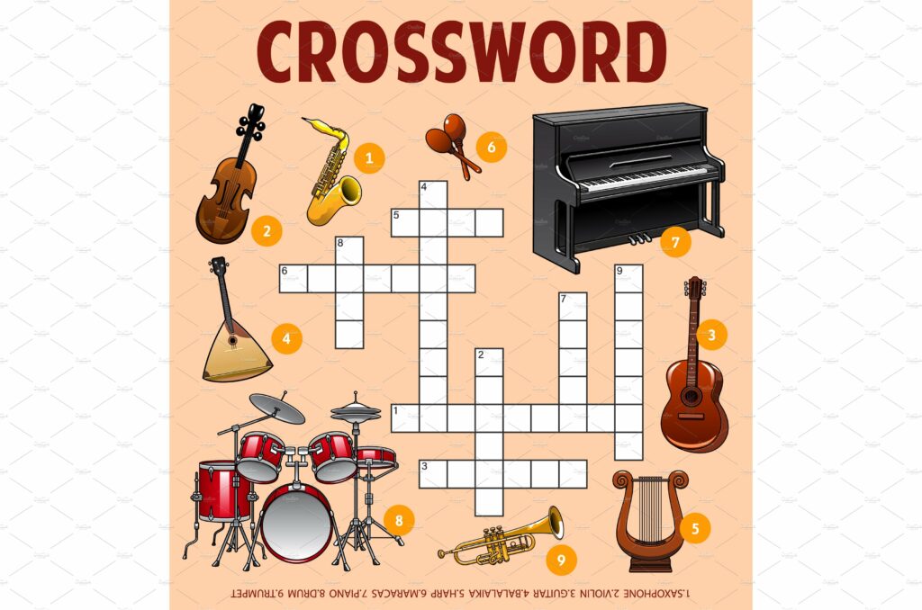 Musical instruments crossword – MasterBundles