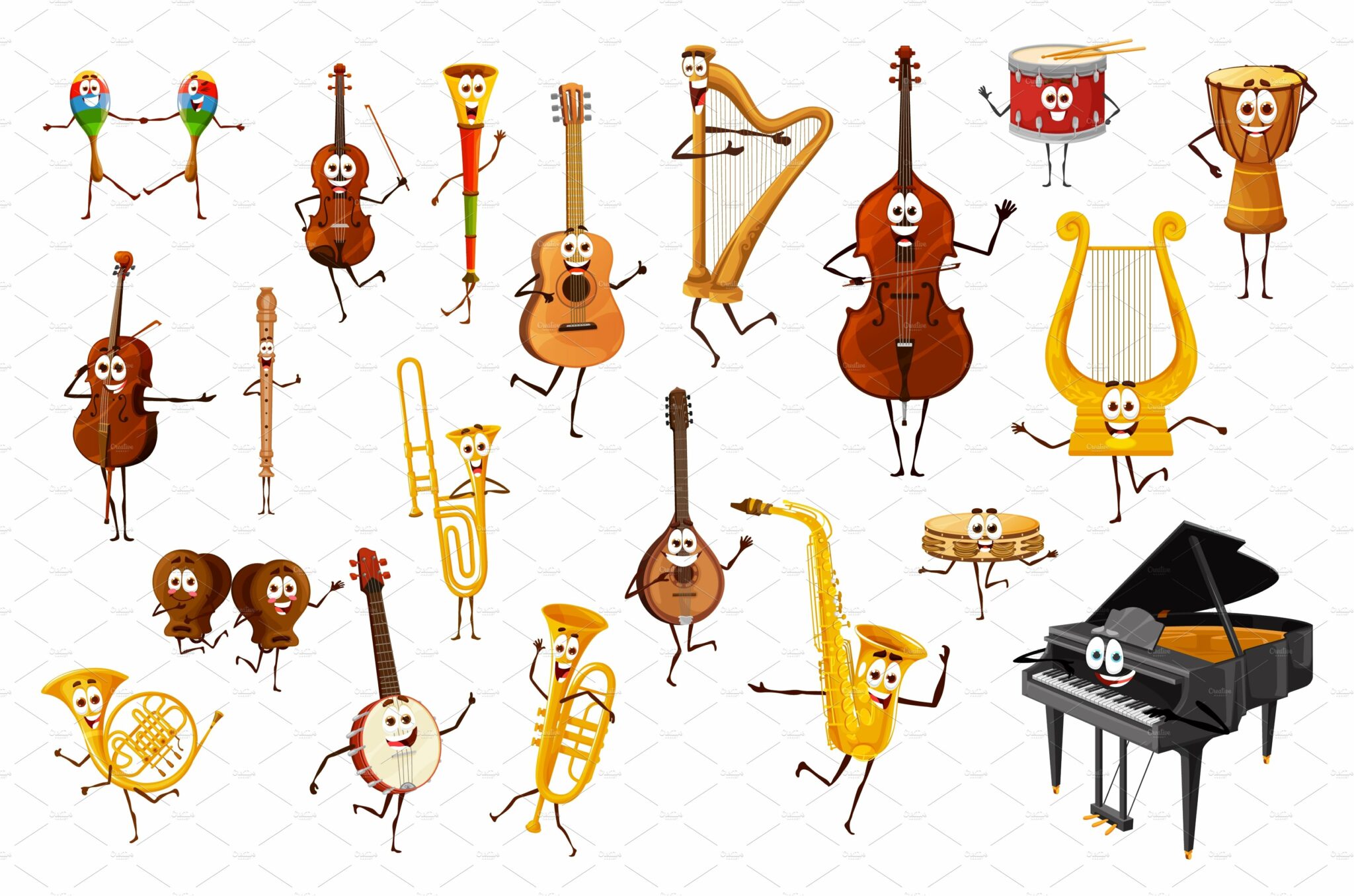 Cartoon musical instruments – MasterBundles