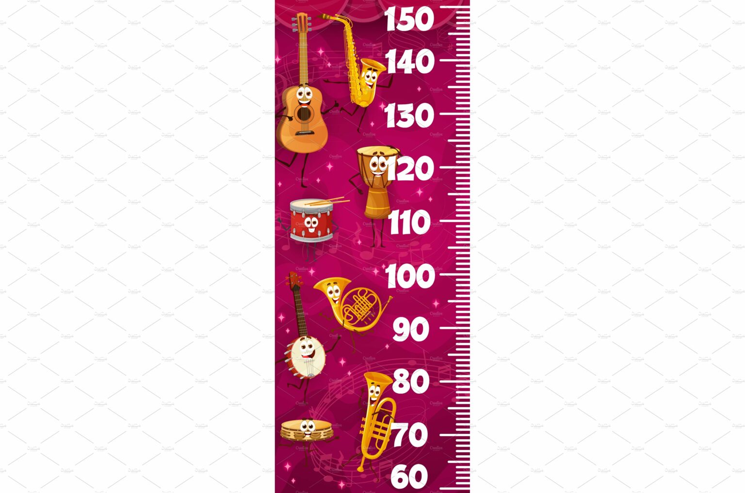 Kids height chart with instruments – MasterBundles