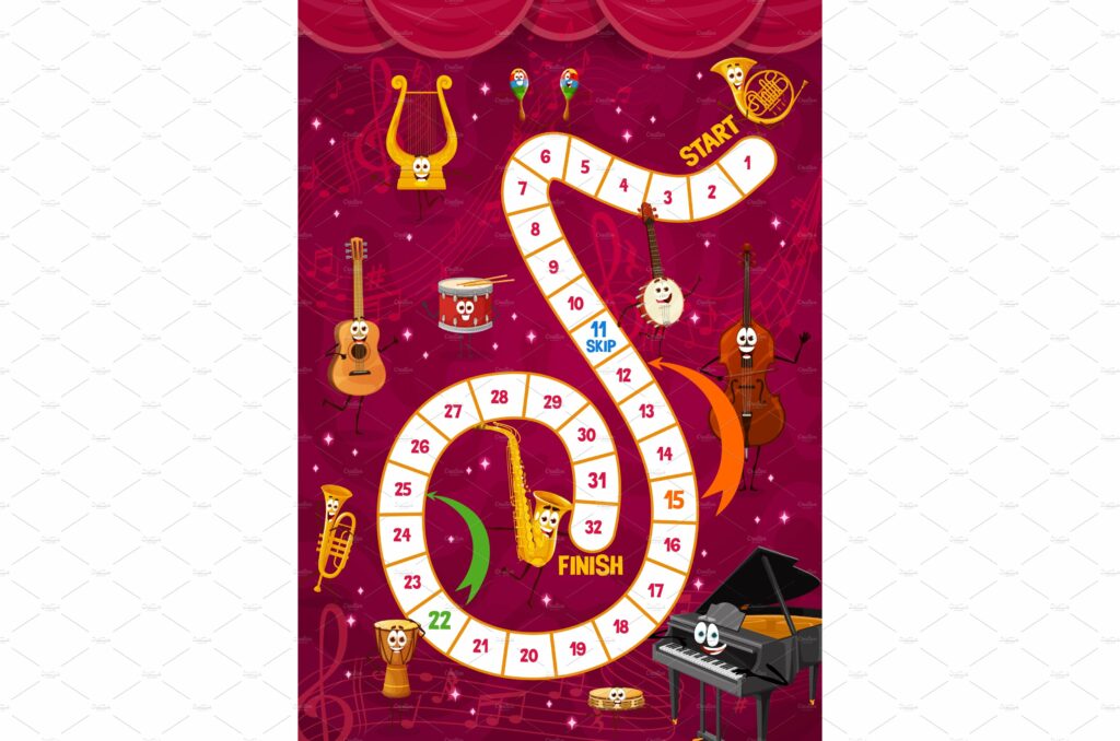Kid boardgame, musical instruments – MasterBundles