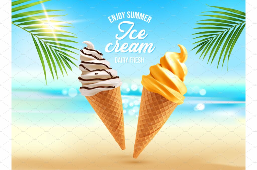 Realistic ice cream cones – MasterBundles