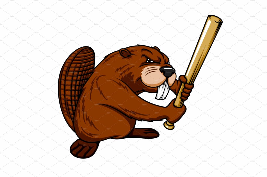 Cartoon beaver baseball player – MasterBundles
