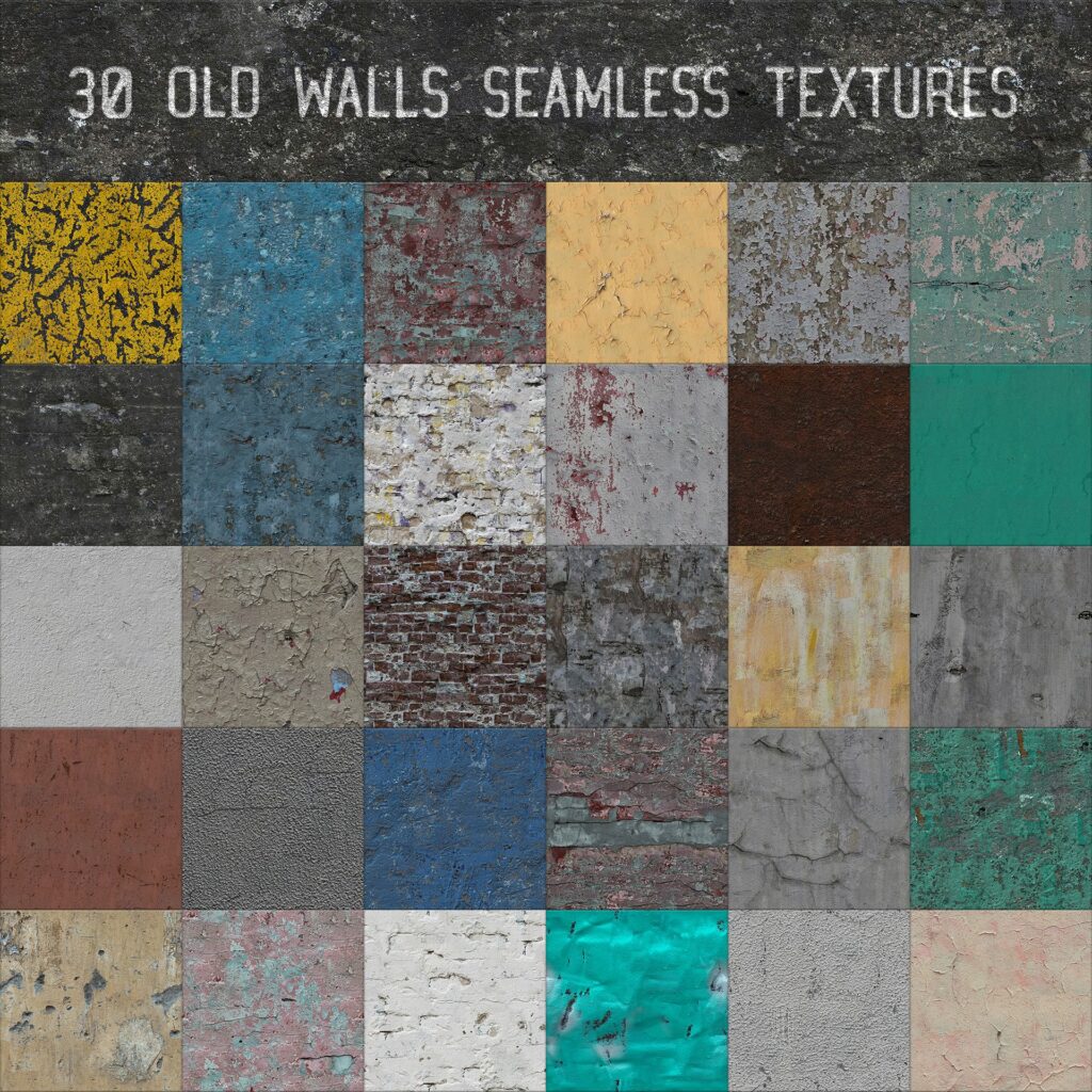30 Old Walls Seamless Textures – MasterBundles