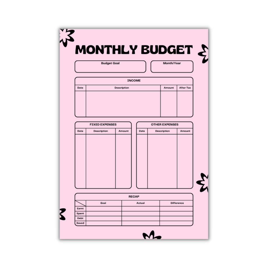 5 Colorful Monthly Budget Planners Template - MasterBundles
