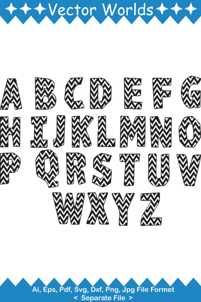 Chevron Letters SVG Vector Design. - MasterBundles