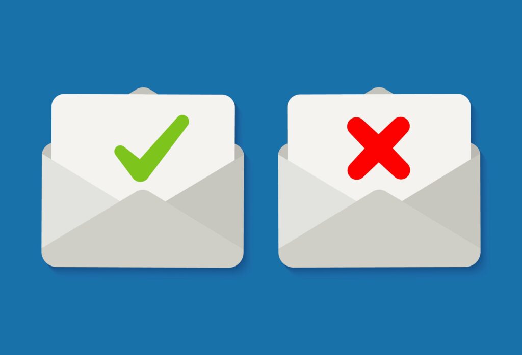 Check mark in mail envelope – MasterBundles