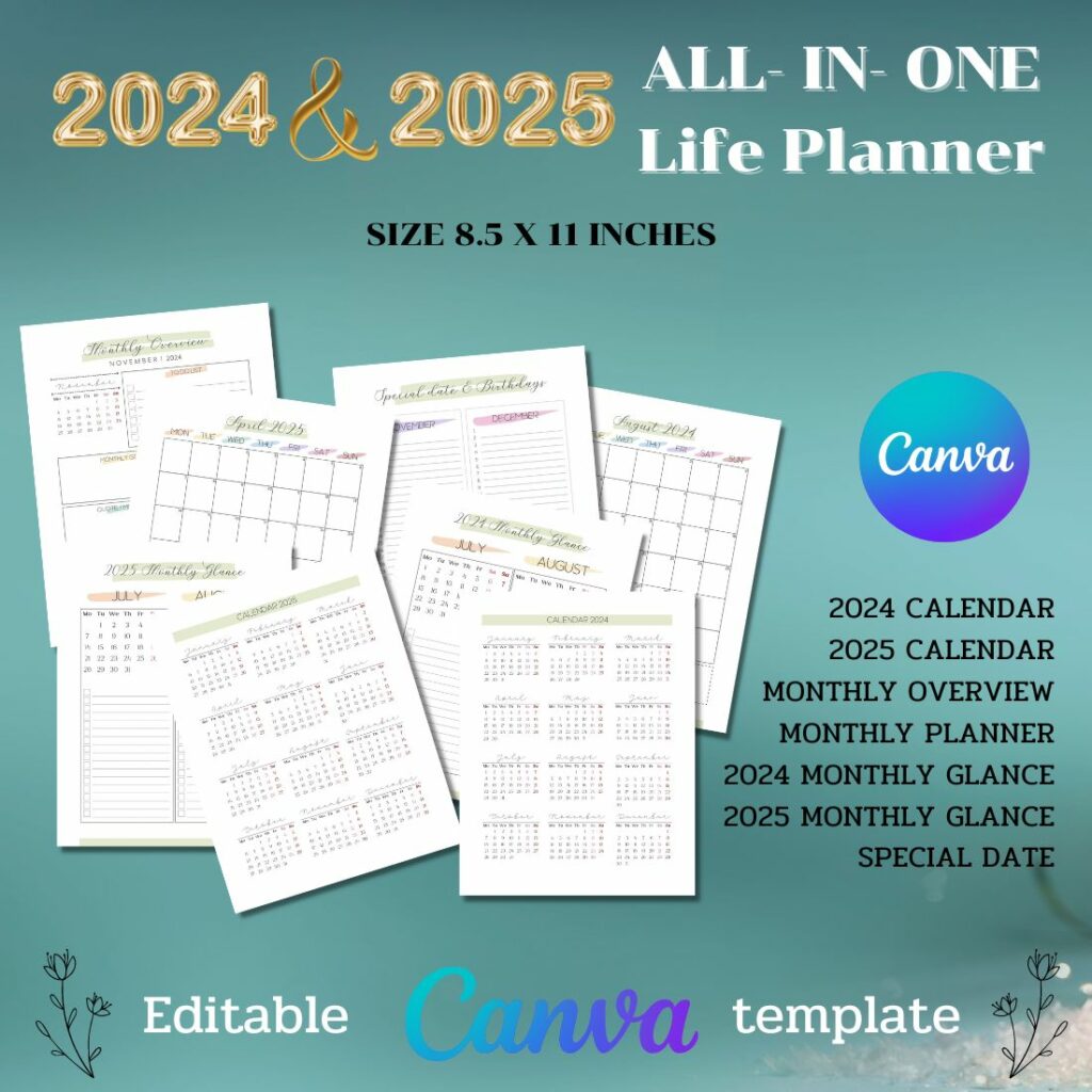 2024-2025 All-in-one Life Planner - MasterBundles