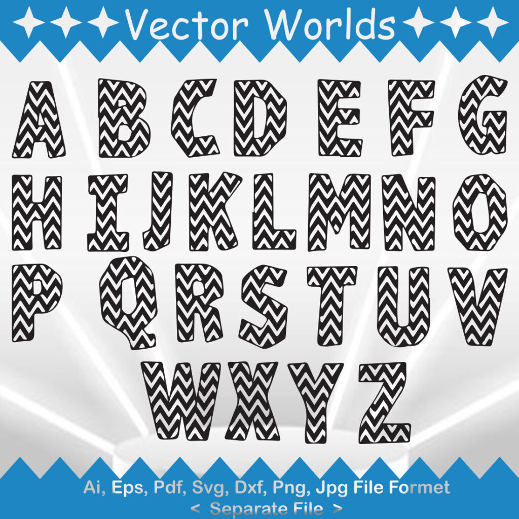 Chevron Letters SVG Vector Design. - MasterBundles