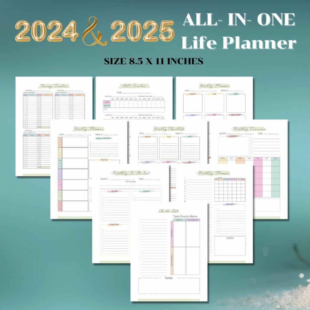 2024-2025 All-in-one Life Planner - MasterBundles