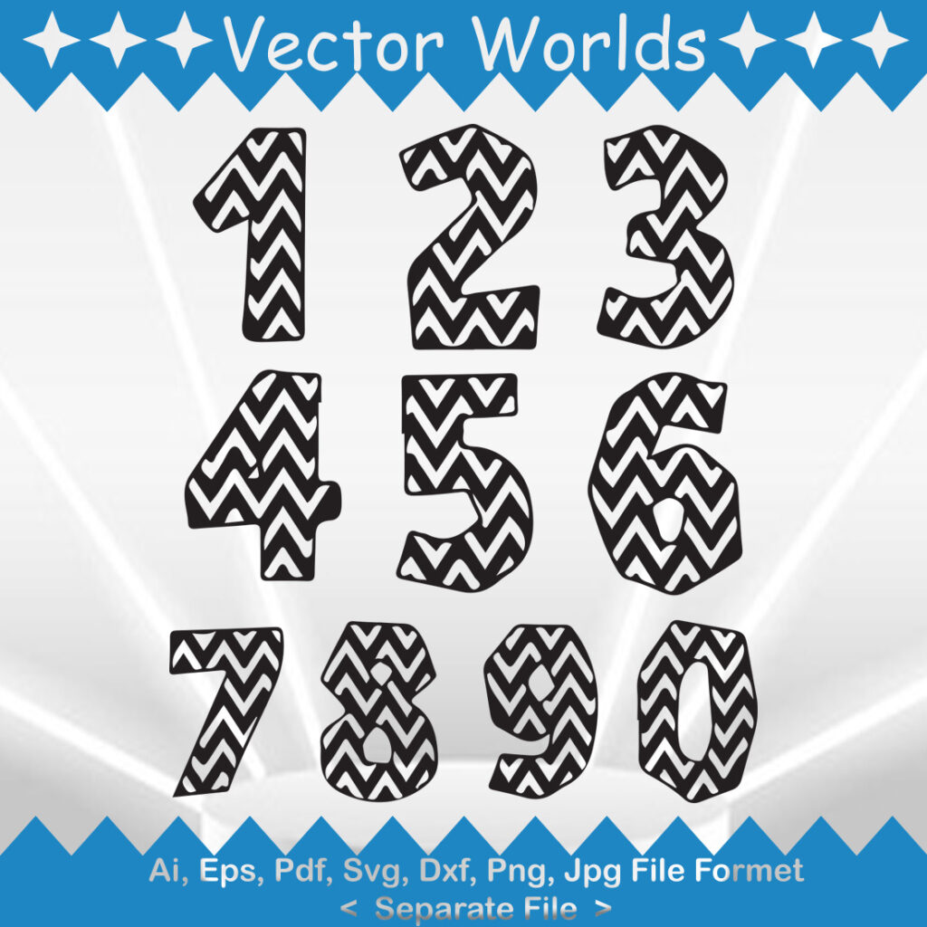 Chevron Numbers SVG Vector Design. - MasterBundles