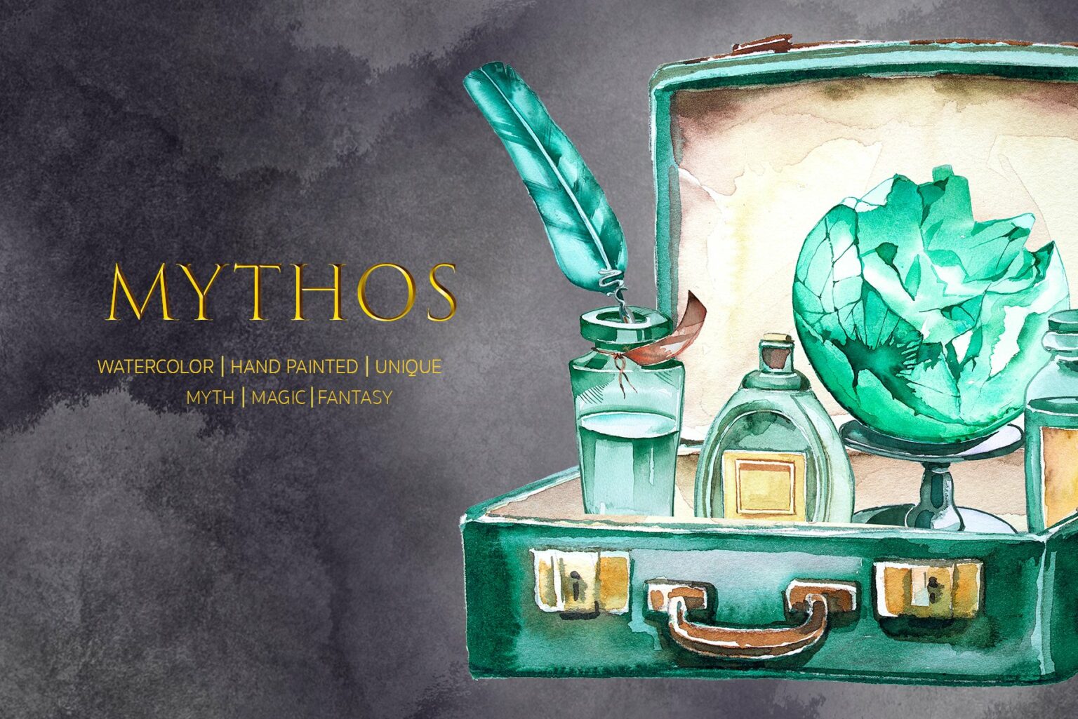 Watercolor Mythos Clipart Set – MasterBundles