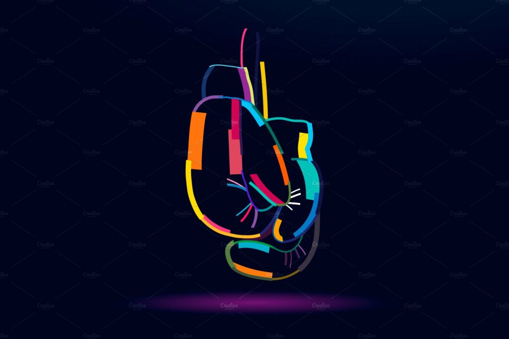 Abstract boxing gloves – MasterBundles