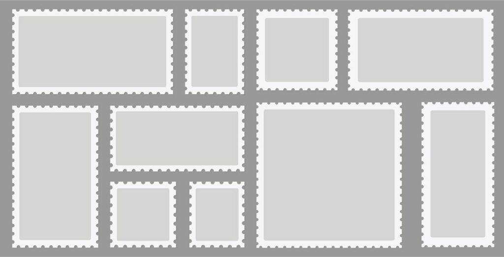 Postage stamps frames set – MasterBundles