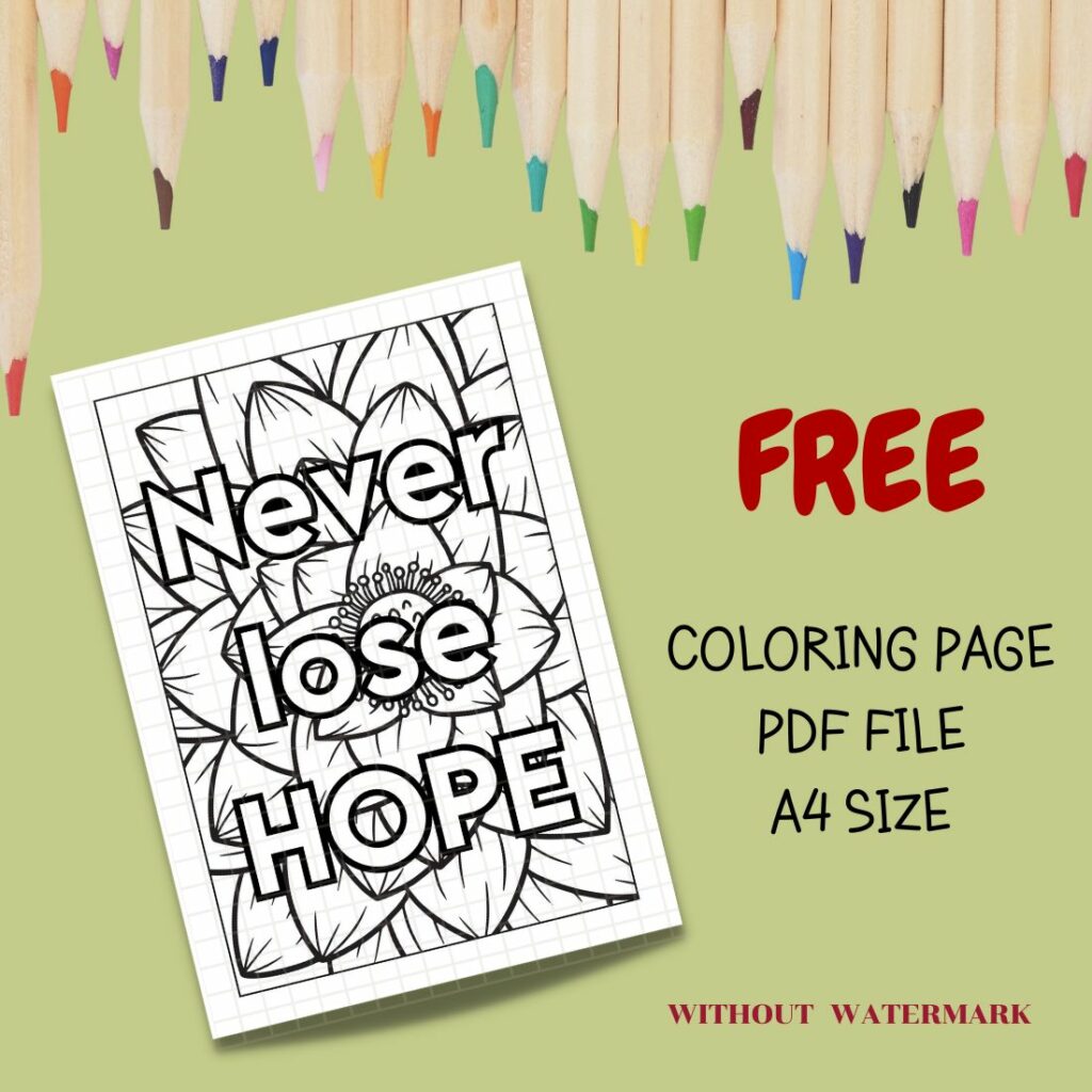 FREE MOTIVATION QUOTE COLORING PAGE - MasterBundles