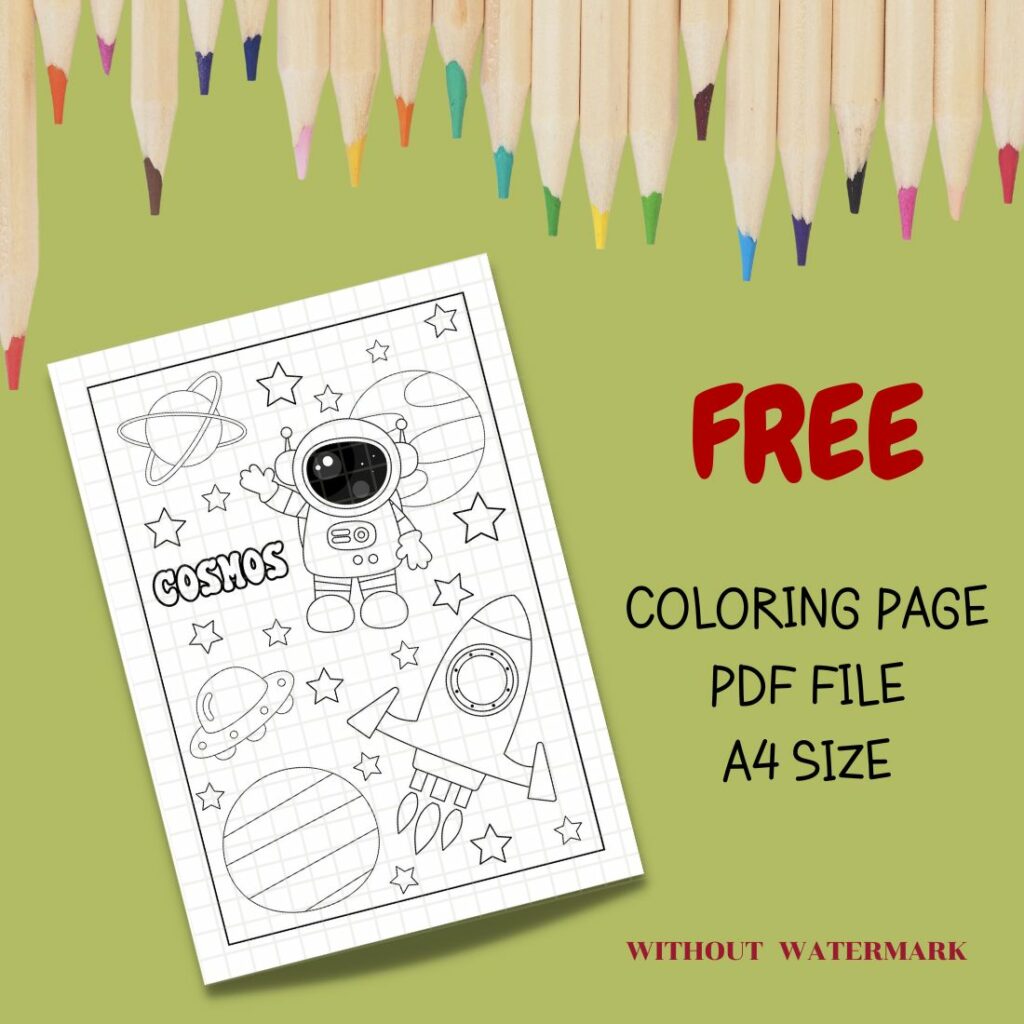 FREE COSMOS COLORING PAGE - MasterBundles