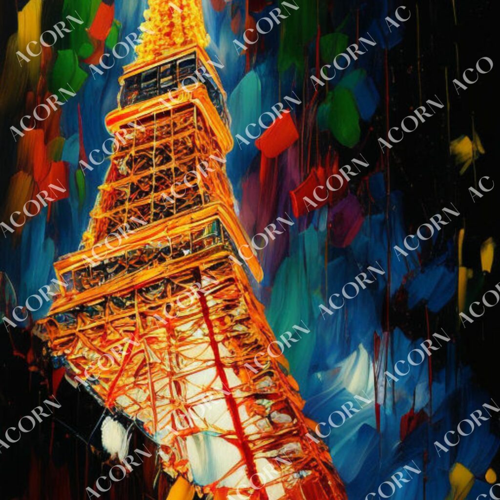 Illuminating Tokyo: Paint of Majestic Tokyo Tower - MasterBundles