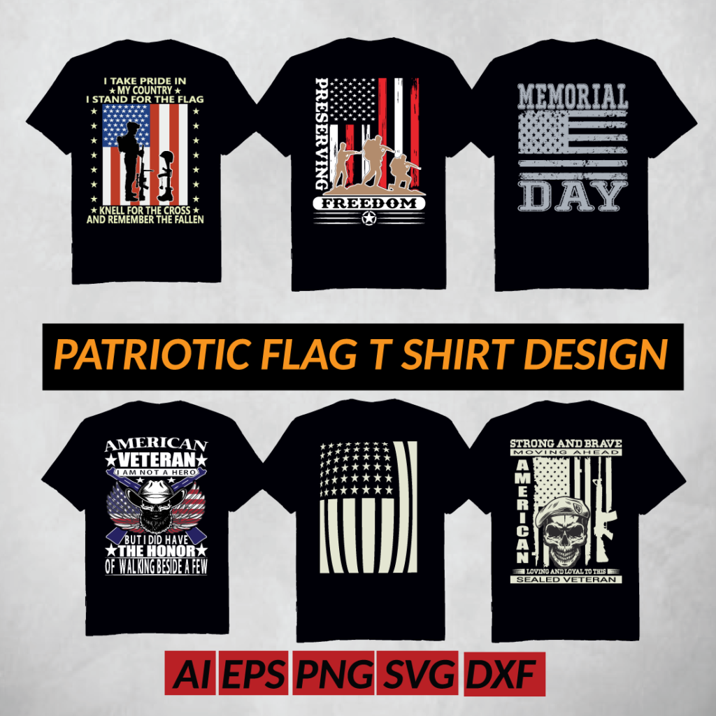 "Celebrate Your Patriotism with Our Stunning Flag T-Shirt Design ...