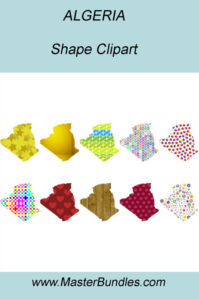 ALGERIA SHAPE CLIPART ICONS - MasterBundles