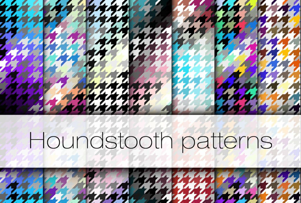 10 houndstooth patterns – MasterBundles