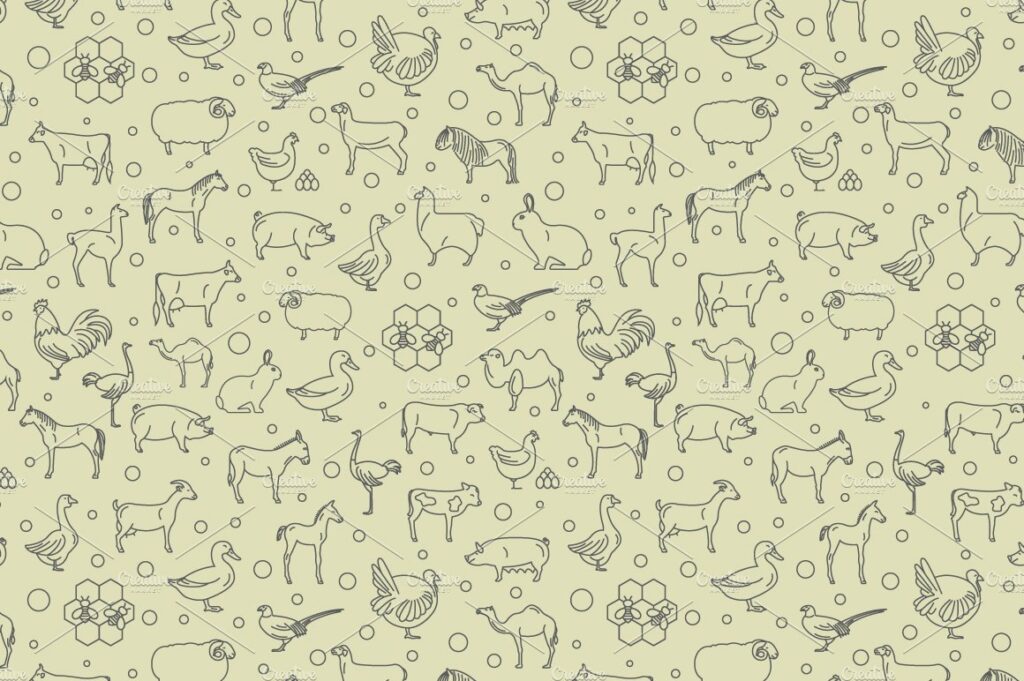 Farm animal & poultry big set – MasterBundles