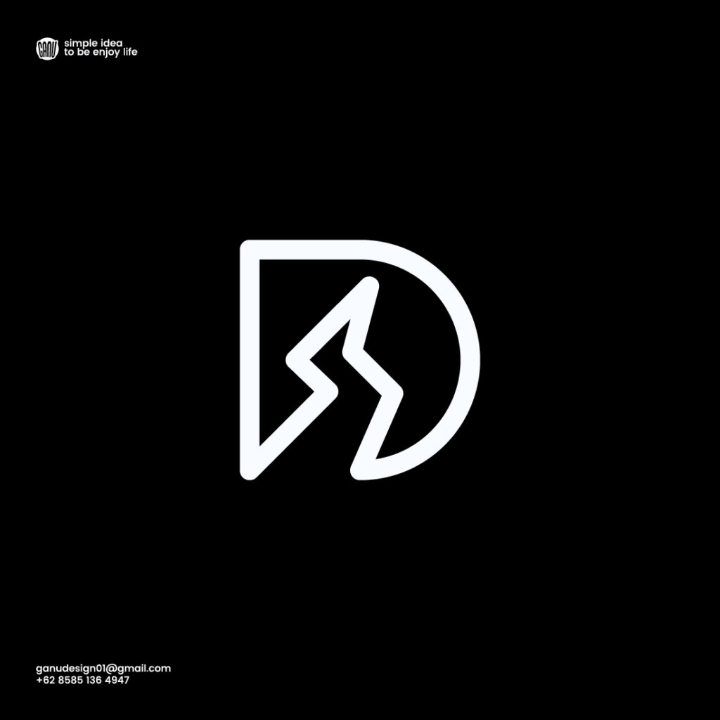 Letter D logo electric energy illustration Design - MasterBundles