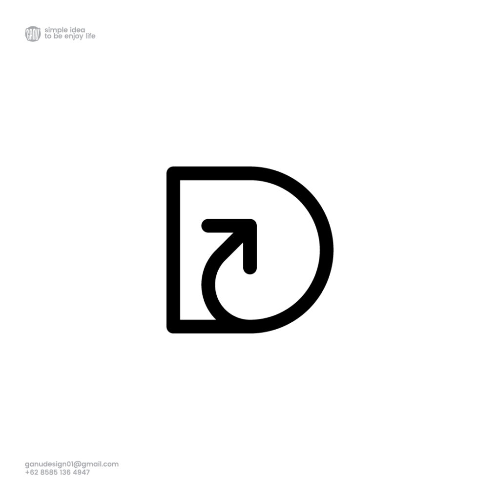D letter logo with Arrow - MasterBundles