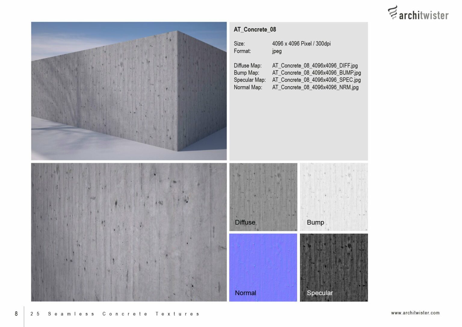 25 Seamless Concrete Textures – MasterBundles