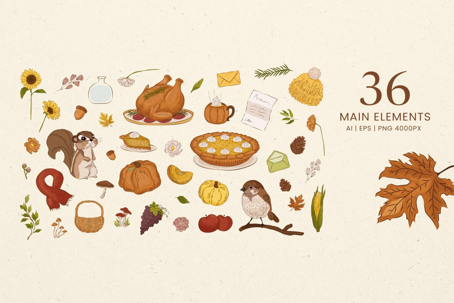 Fall Autumn Illustrations Set – MasterBundles