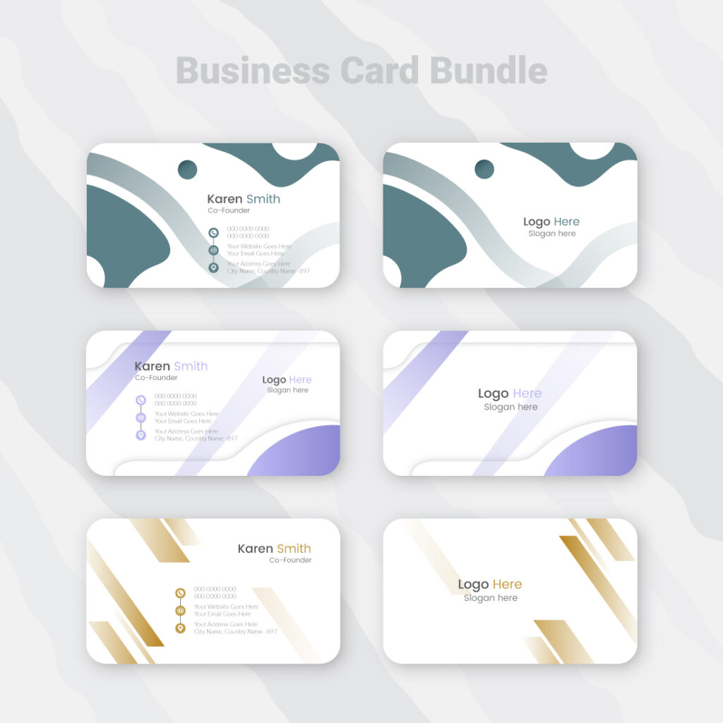 Corporate Business Cards Bundle Templates Design, Modern Creative ...