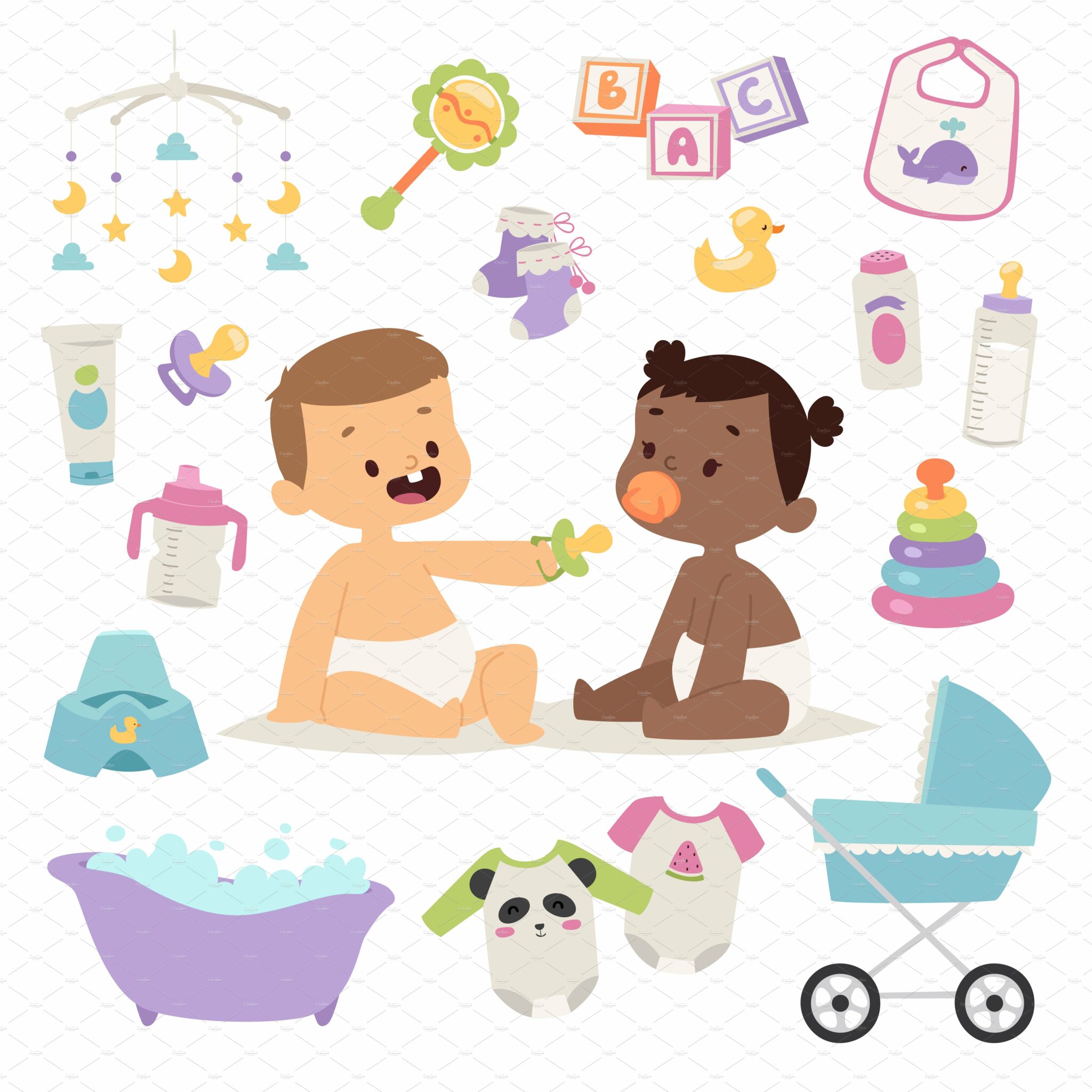 Baby child vector set – MasterBundles