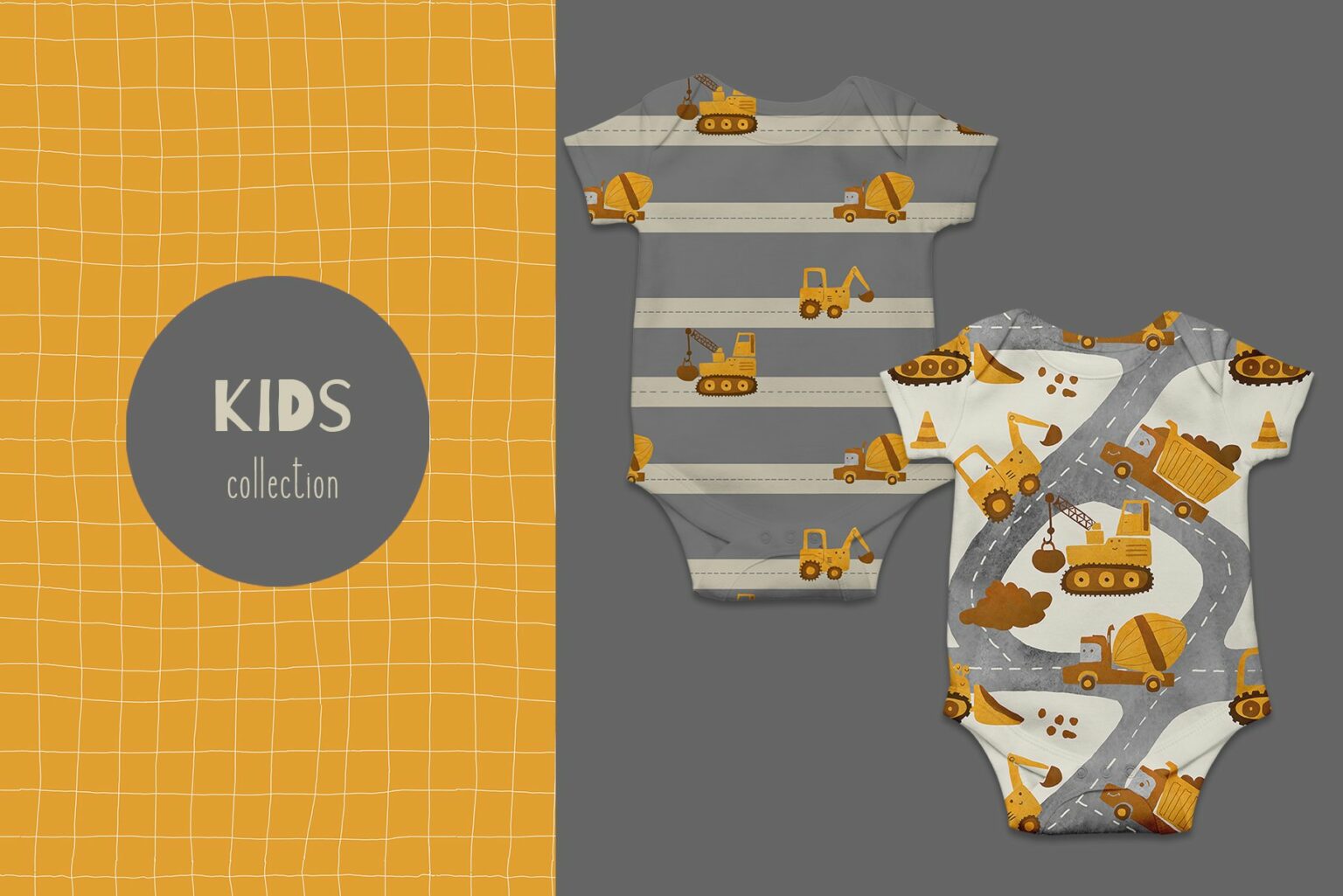 Construction trucks patterns – MasterBundles