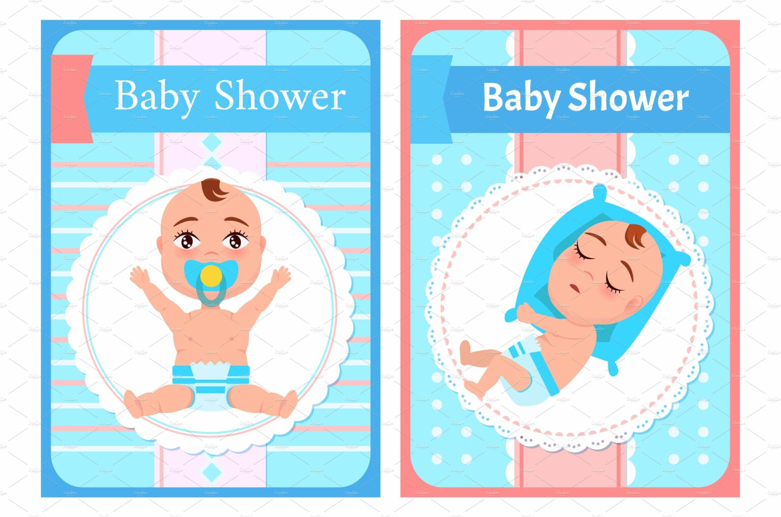 Baby Shower Posters Set Newborn – MasterBundles