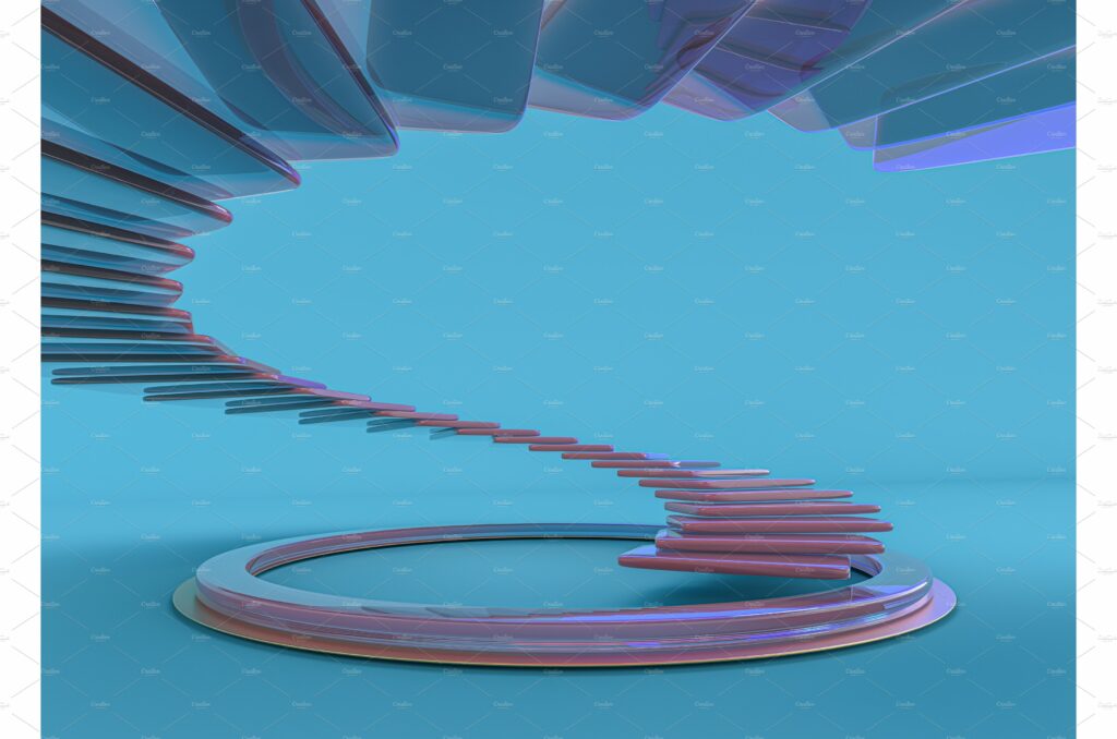 Glass Spiral Staircase Abstract Masterbundles