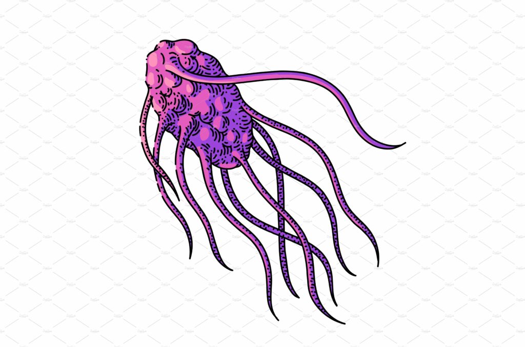 bacteria cell sketch hand drawn – MasterBundles