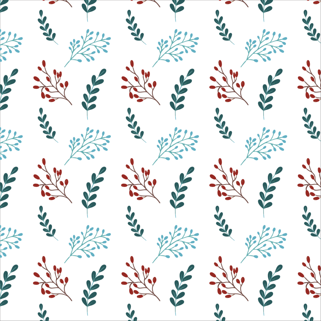 Berries and leaves pattern set - MasterBundles