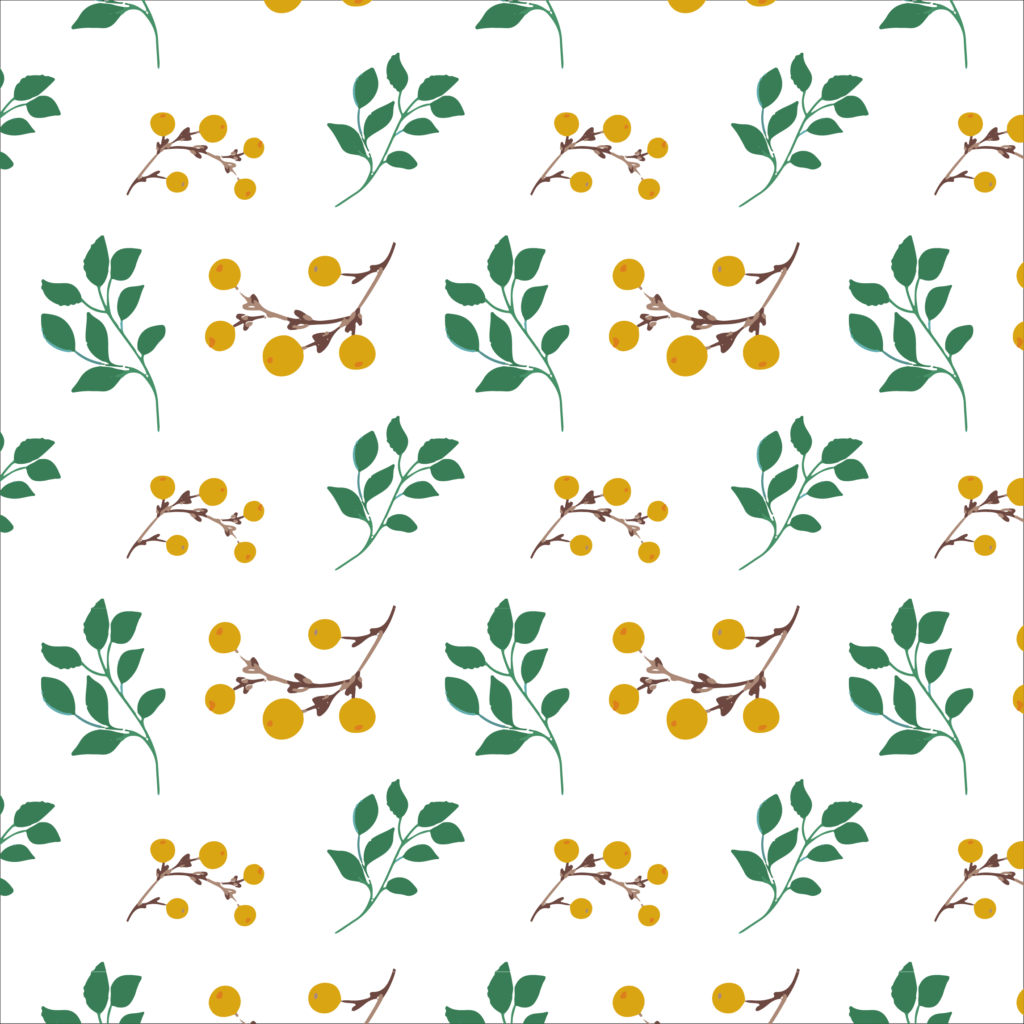 Berries and leaves pattern set - MasterBundles