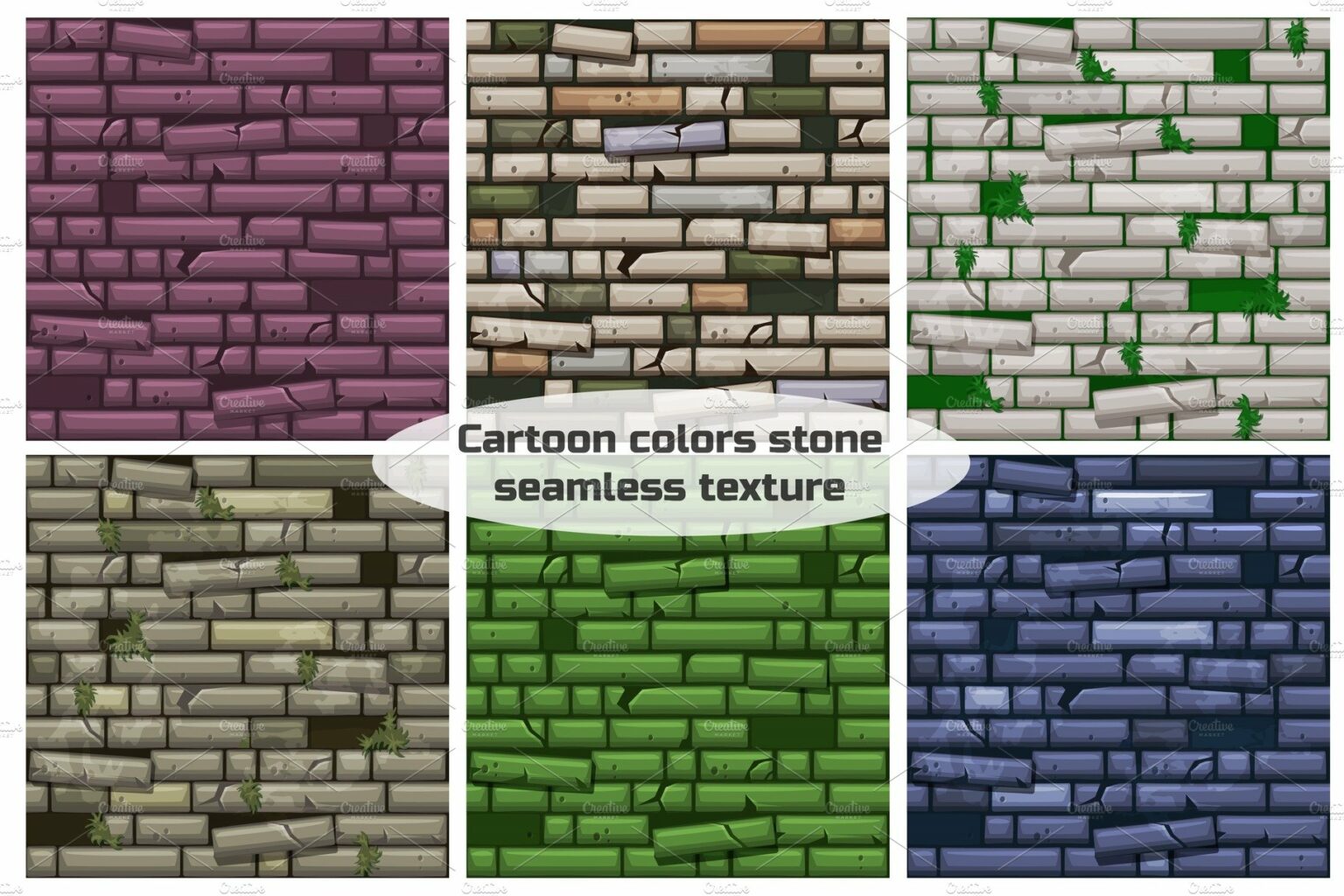 seamless texture different colored old stone wall – MasterBundles
