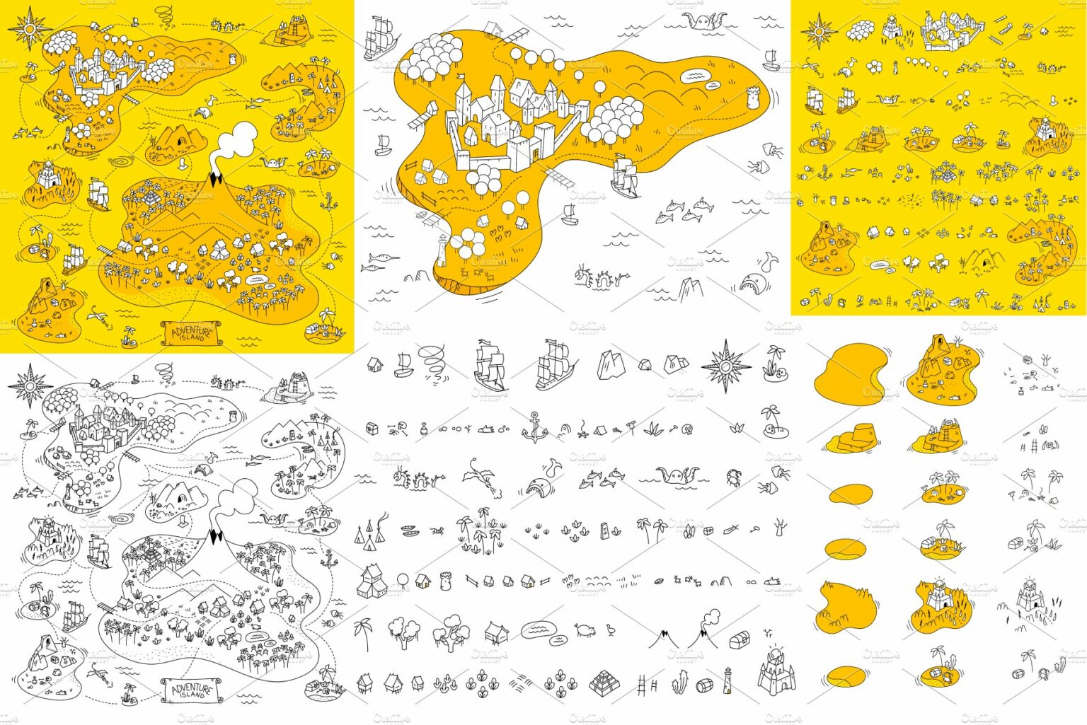 Adventure island map. Board game. – MasterBundles