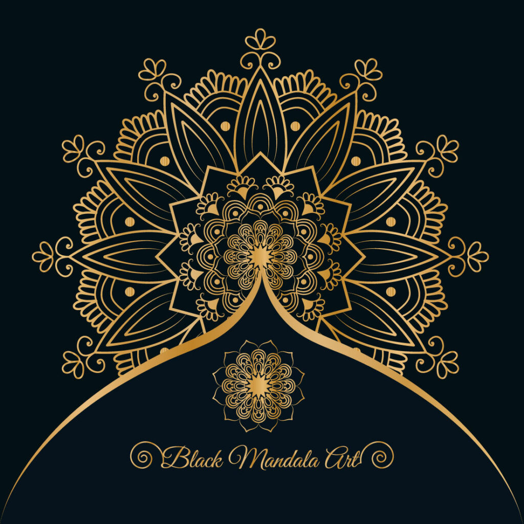 Black Madala Simple Art Design Template SVG, Ai, EPS, PDF, JPG, PNG ...