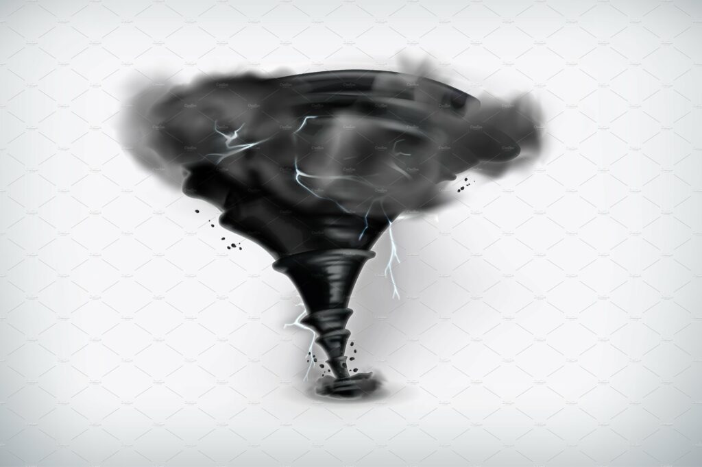 Black tornado with lightning – MasterBundles