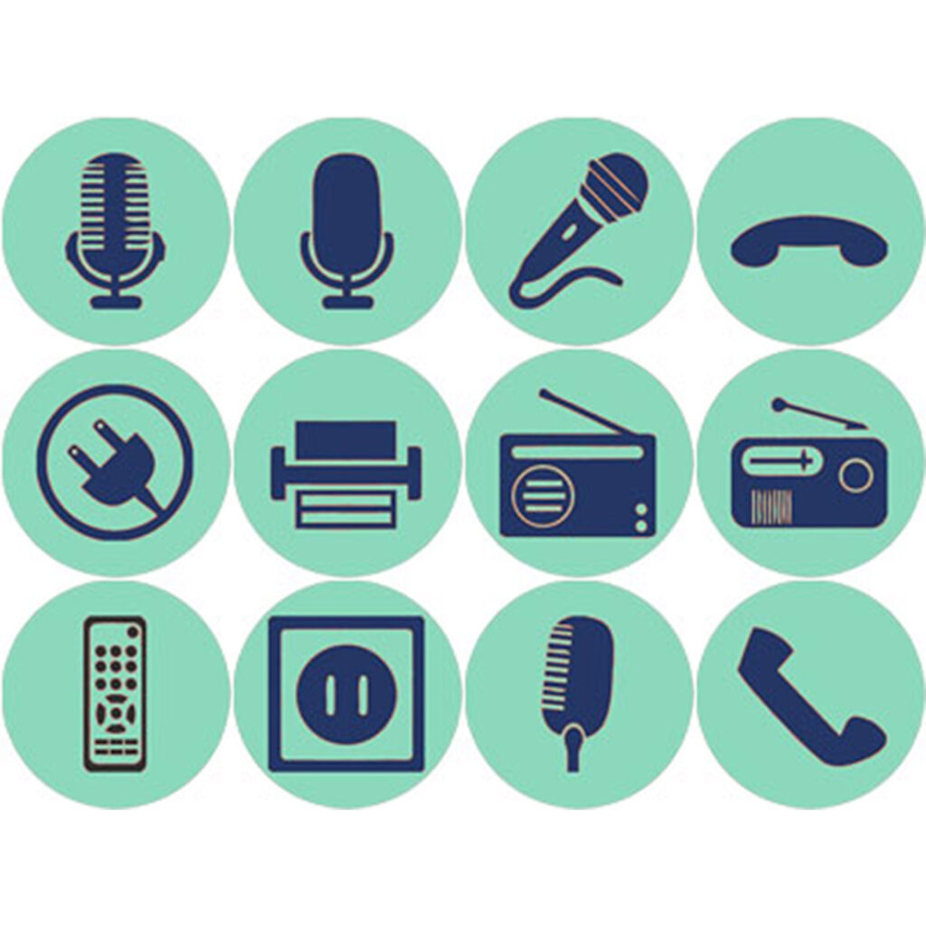 BLUE AND TURQUIOSE ELECTRIC ICONS - MasterBundles