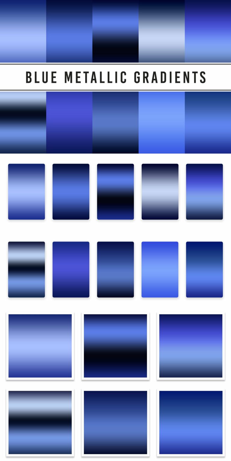 Blue Metallic Gradients – MasterBundles