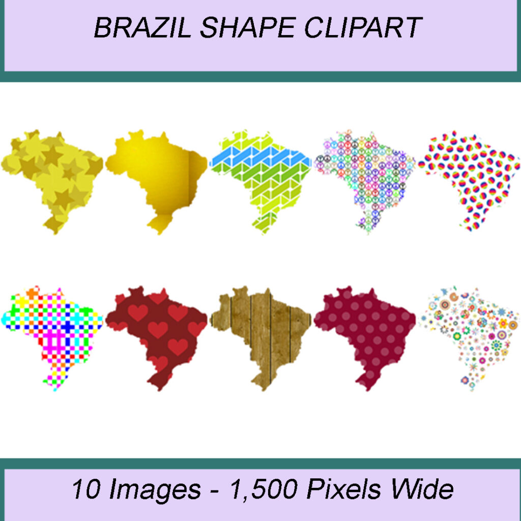 BRAZIL SHAPE CLIPART ICONS - MasterBundles
