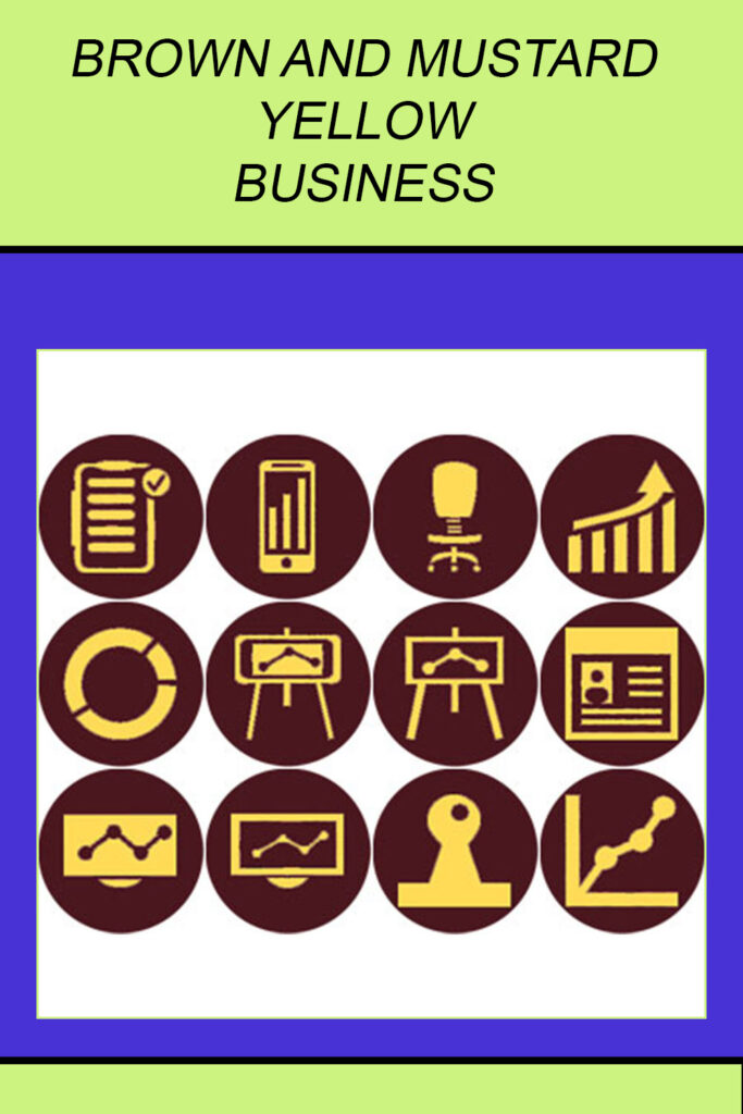 ELECTRIC PURPLE AND YELLOW BUSINESS ICONS - MasterBundles