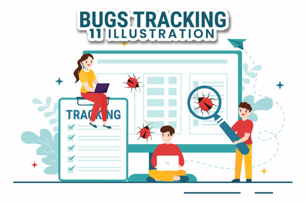 11 Mobile Phone Bug Tracking Illustration - MasterBundles