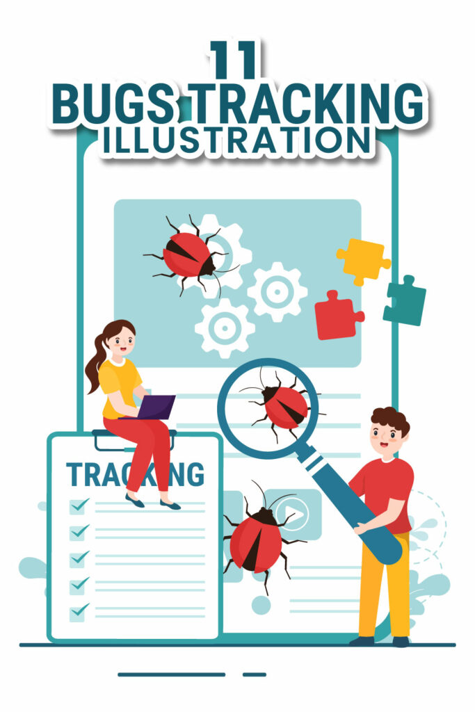 11 Mobile Phone Bug Tracking Illustration - MasterBundles